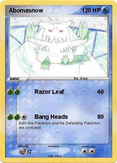 Pokémon Abomasnow 93 93 - Razor Leaf - My Pokemon Card