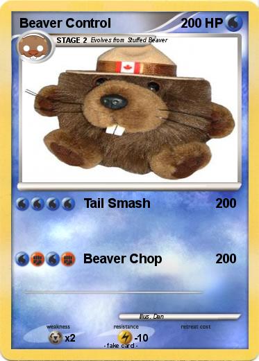Pokémon Beaver Control - Tail Smash - My Pokemon Card