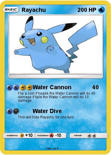 Pokémon Rayachu 3 3 - Water Cannon - My Pokemon Card