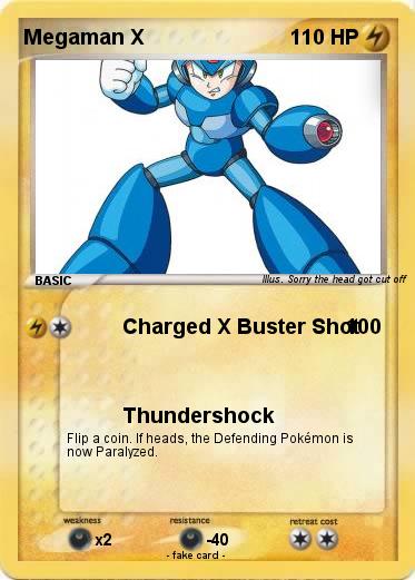 Pokémon Megaman X 88 88 - Charged X Buster Shot - My Pokemon Card