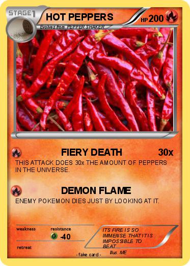 Pokémon HOT PEPPERS - FIERY DEATH - My Pokemon Card