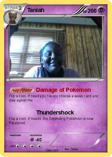 Pokémon Taniah - Damage of Pokemon - My Pokemon Card