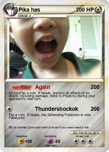 Pokémon Pika has - Again - My Pokemon Card