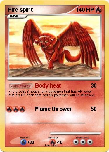 Pokémon Fire spirit 4 4 - Body heat - My Pokemon Card
