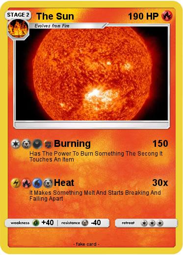 Pokémon The Sun 94 94 - Burning - My Pokemon Card