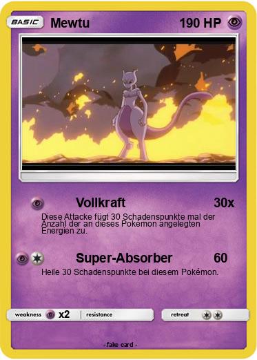Pokémon Mewtu 100 100 - Vollkraft - My Pokemon Card