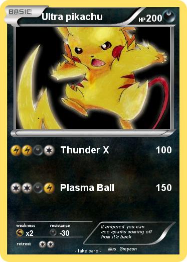Pokémon Ultra pikachu 44 44 - Thunder X - My Pokemon Card