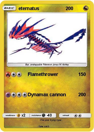 Pokémon eternatus 33 33 - Flamethrower - My Pokemon Card