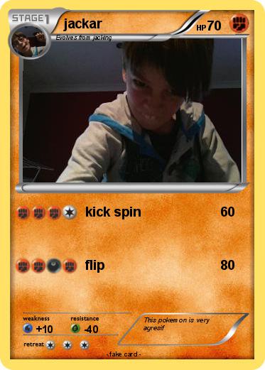 Pokémon jackar - kick spin - My Pokemon Card