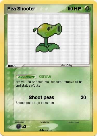 Pokémon Pea Shooter 31 31 - Grow - My Pokemon Card