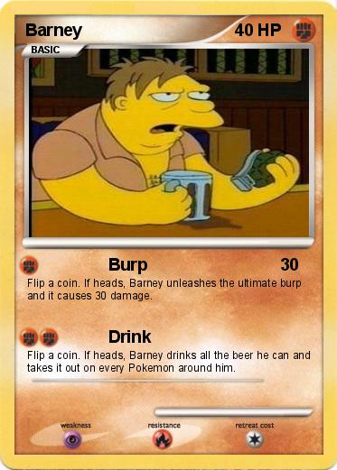 Pokémon Barney 60 60 - Burp - My Pokemon Card