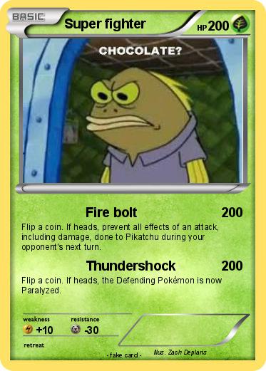 Pokémon Super fighter 2 2 - Fire bolt - My Pokemon Card