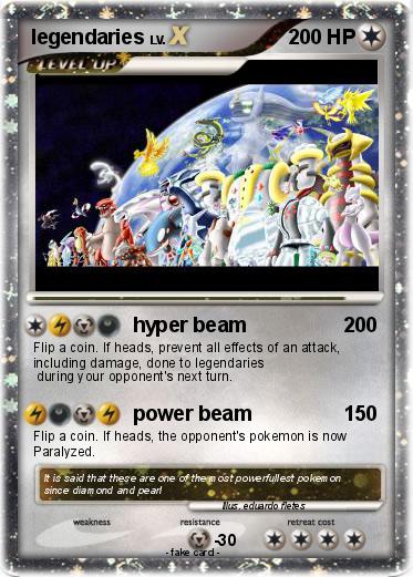 Pokémon legendaries 38 38 - hyper beam - My Pokemon Card