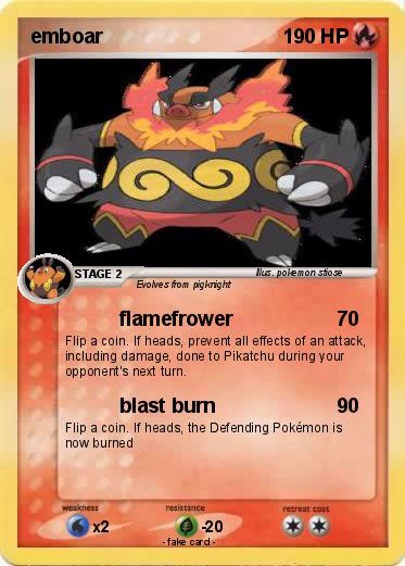 Pokémon emboar 1536 1536 - flamefrower - My Pokemon Card