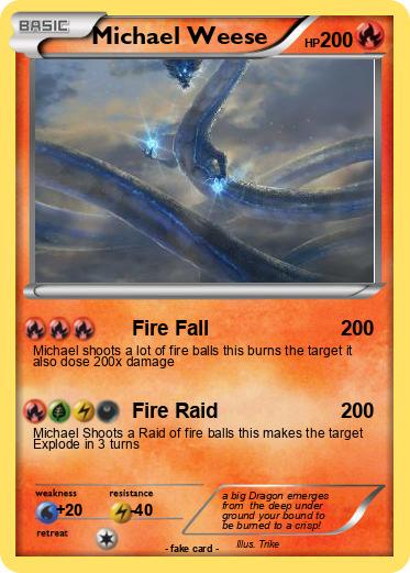Pokémon Michael Weese - Fire Fall - My Pokemon Card