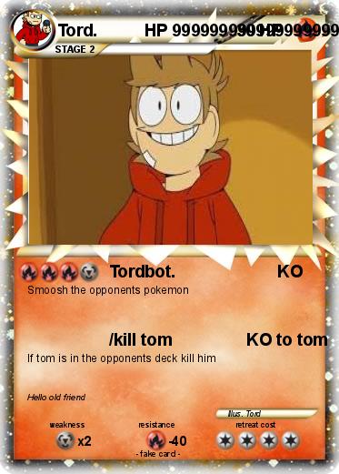 Pokémon Tord HP - Tordbot. KO - My Pokemon Card