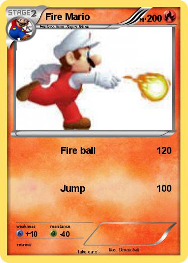 Pokémon Fire Mario 954 954 - Fire ball - My Pokemon Card