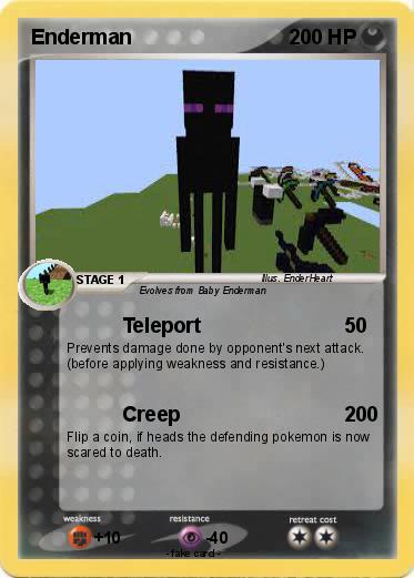 Pokémon Enderman 1411 1411 - Teleport - My Pokemon Card
