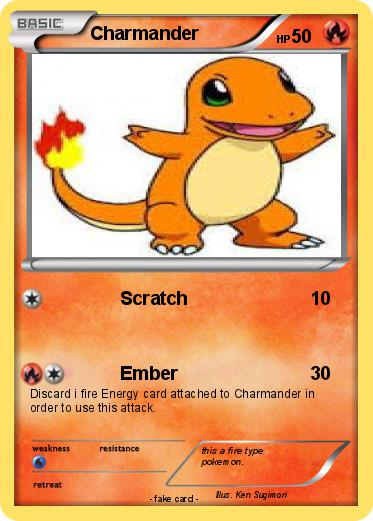 Pokémon Charmander 1596 1596 - Scratch - My Pokemon Card