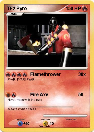 Pokémon TF2 Pyro 6 6 - Flamethrower - My Pokemon Card