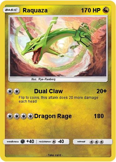 Pokémon Raquaza 619 619 - Dual Claw - My Pokemon Card