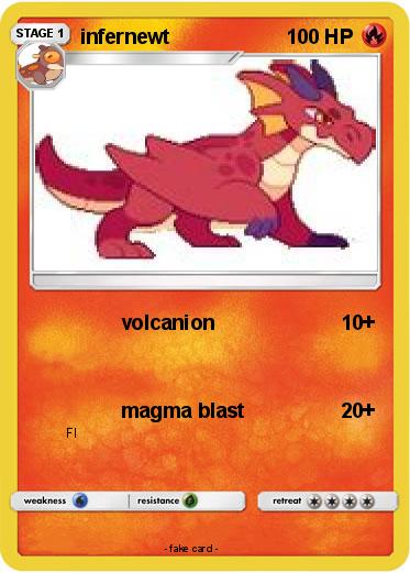 Pokémon infernewt - volcanion - My Pokemon Card