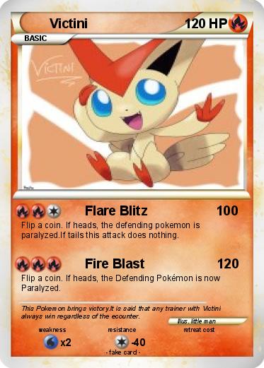 Pokémon Victini 1039 1039 - Flare Blitz 100 - My Pokemon Card