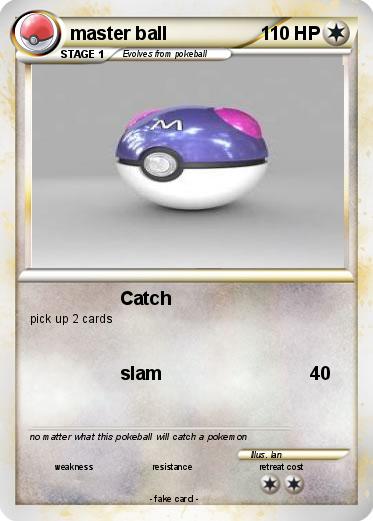 Pokémon master ball 54 54 - Catch - My Pokemon Card