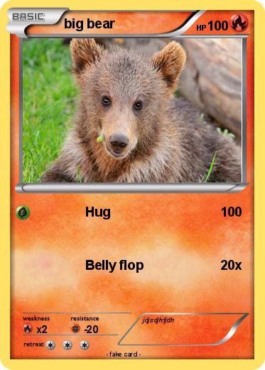 Pokémon big bear 18 18 - Hug - My Pokemon Card