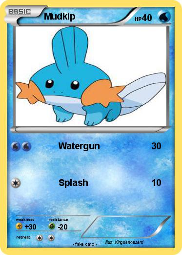 Pokémon Mudkip 790 790 - Watergun - My Pokemon Card