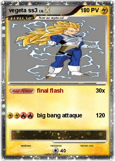 Pokémon vegeta ss3 14 14 - final flash - Ma carte Pokémon