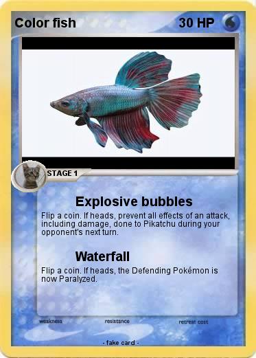 Pokémon Color fish - Explosive bubbles - My Pokemon Card