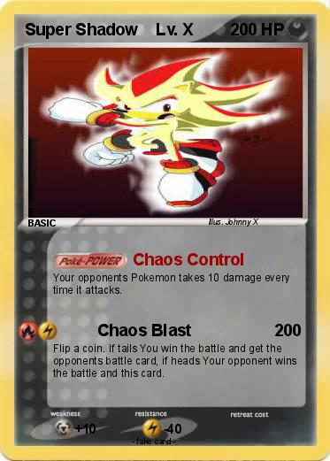 Pokémon Super Shadow Lv X 8 8 - Chaos Control - My Pokemon Card