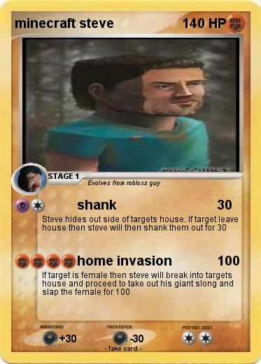 Pokémon minecraft steve 83 83 - shank - My Pokemon Card