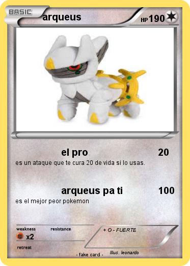 Pokémon arqueus 2 2 - el pro - Mi carta pokémon
