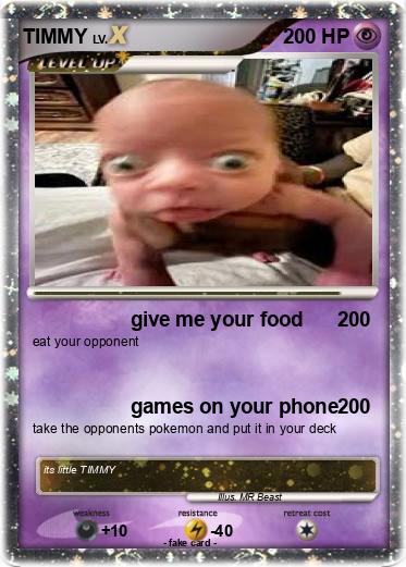 Pokémon TIMMY 615 615 - give me your food - My Pokemon Card