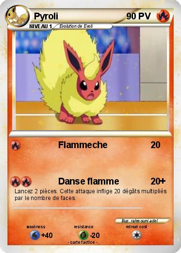Pokémon Pyroli 96 96 - Flammeche - Ma carte Pokémon