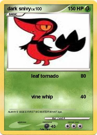 Pokémon dark snivy 27 27 - leaf tornado - My Pokemon Card