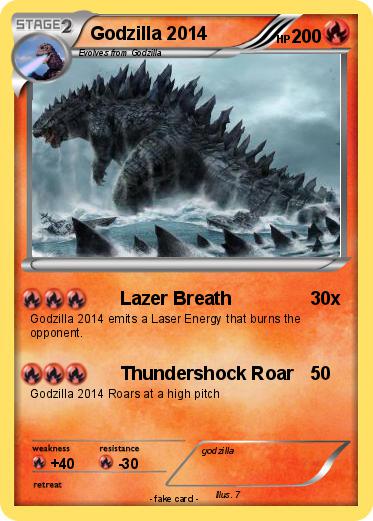 Pokémon Godzilla 2014 35 35 - Lazer Breath - My Pokemon Card