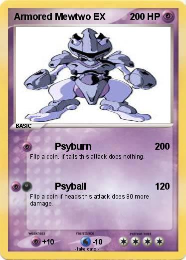 Pokémon Armored Mewtwo EX 3 3 - Psyburn - My Pokemon Card