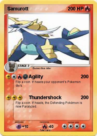 Pokémon Samurott 879 879 - Agility - My Pokemon Card