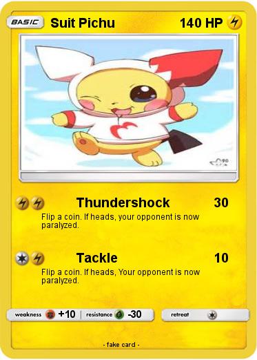Pokémon Suit Pichu - Thundershock - My Pokemon Card