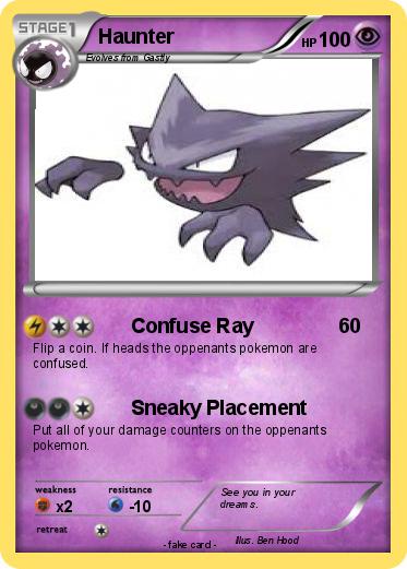 Pokémon Haunter 386 386 - Confuse Ray - My Pokemon Card