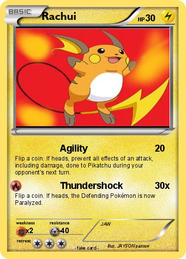 Pokémon Rachui - Agility - My Pokemon Card