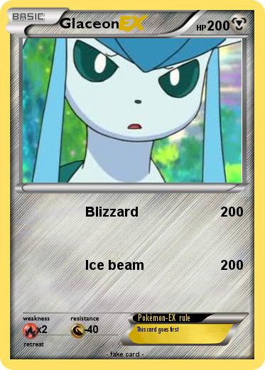 Pokémon Glaceon 729 729 - Blizzard - My Pokemon Card