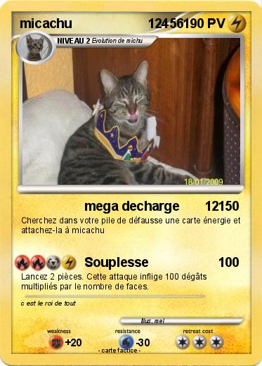Pokémon micachu 12456 12456 - mega decharge 12 - Ma carte Pokémon