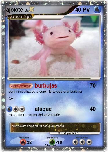Pokémon ajolote 27 27 - burbujas - Mi carta pokémon