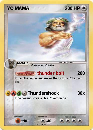 Pokémon YO MAMA 449 449 - thunder bolt - My Pokemon Card