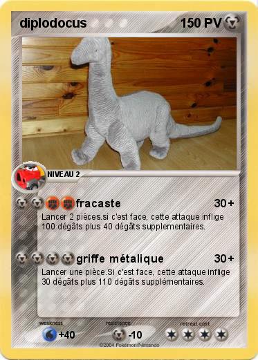 Pokémon diplodocus 2 2 - fracaste - Ma carte Pokémon