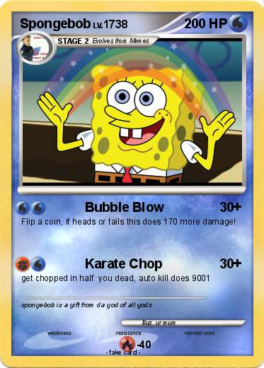 Pokémon Spongebob 2916 2916 - Bubble Blow - My Pokemon Card